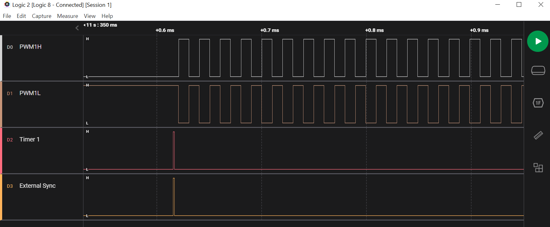 Pwm Synchronization With An External Signal Using Sync Pwm Control Input Pci In Dspic33ck