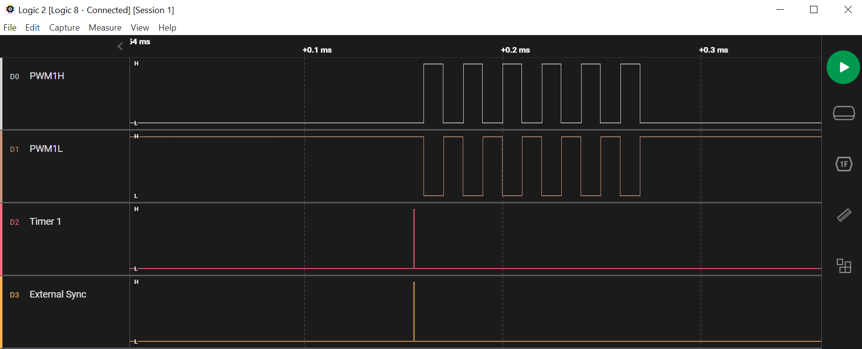Pwm Synchronization With An External Signal Using Sync Pwm Control Input Pci In Dspic33ck